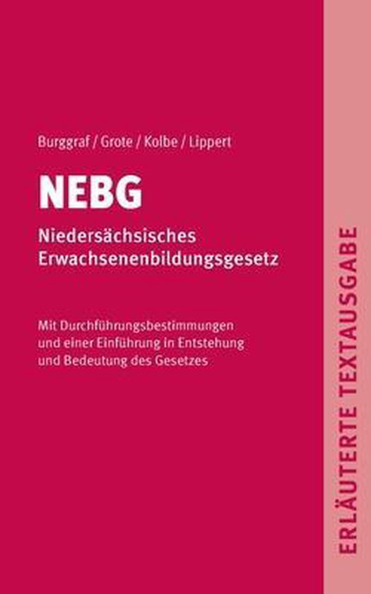 NEBG - Niedersachsisches Erwachsenenbildungsgesetz | 9783751917643 ...