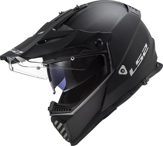 LS2 MX436 Pioneer Evo Mat Zwart Adventure Helm - Maat M | bol.com