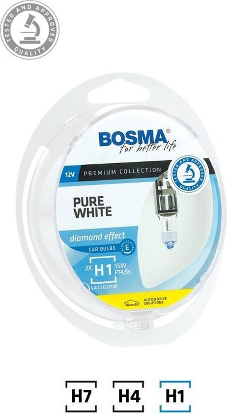 PURE WHITE H1 P14,5s 2 STUKS SET | bol.com