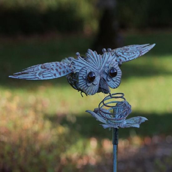 Tuinsteker Uil op veer metaal | bol.com