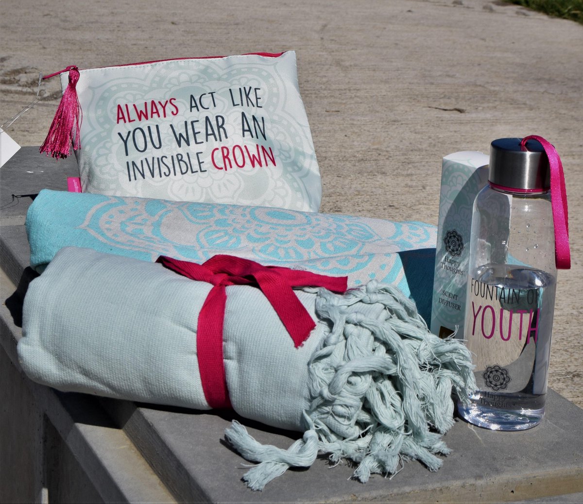 Geschenkset / Goodiebag voor Wellness & Spa - met een hamamdoek ...