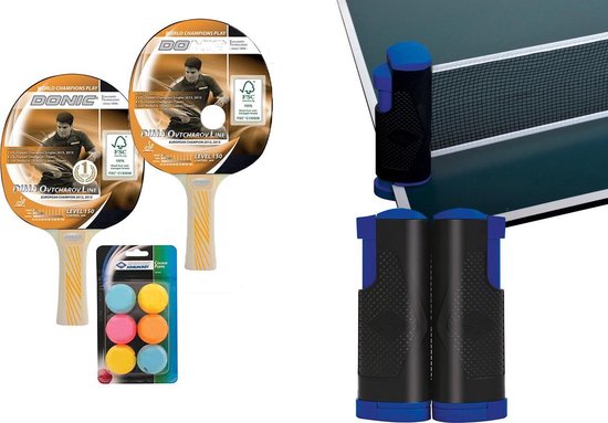 Donic Schildkröt FLEXnet set + | 2 Ovtcharov 150 bats | 6 Mulitcolour ...