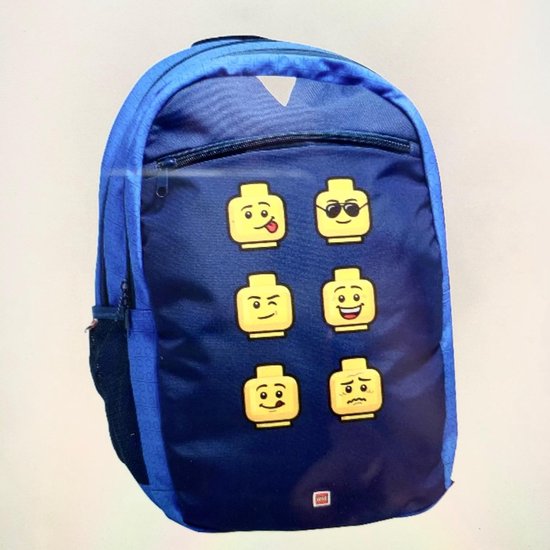 Lego Extended Backpack Faces Blue | bol.com