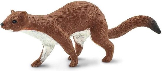 Safari Speelfiguur Wezel Junior 9 X 2,5 X 3 Cm Bruin/wit | bol.com