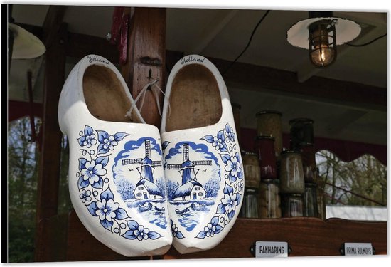 Dibond –Delft Blue Sabots sur poteau– Photo 120x80 sur aluminium ...