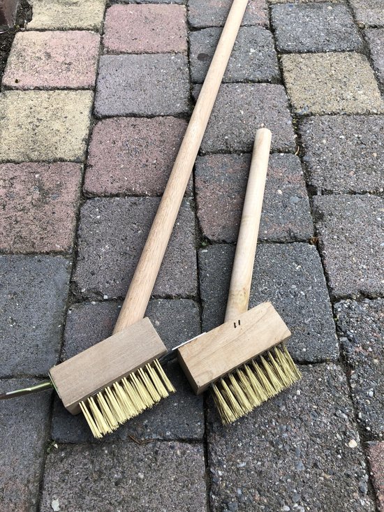 Voegenborstel - 2x Onkruidborstel - met 120cm & 30cm steel - met ...