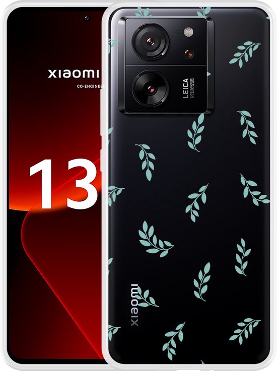 Cazy Hoesje geschikt voor Xiaomi 13T/13T Pro Kleine Blaadjes | bol