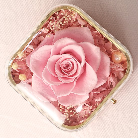 Elegante Romantische Geschenkdoos Roze + Luxe Ketting Letter E ...