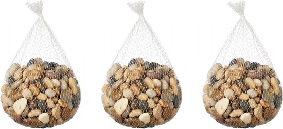 Decoratie/hobby steentjes - rivier stenen/kiezelstenen - klein - 3x ...