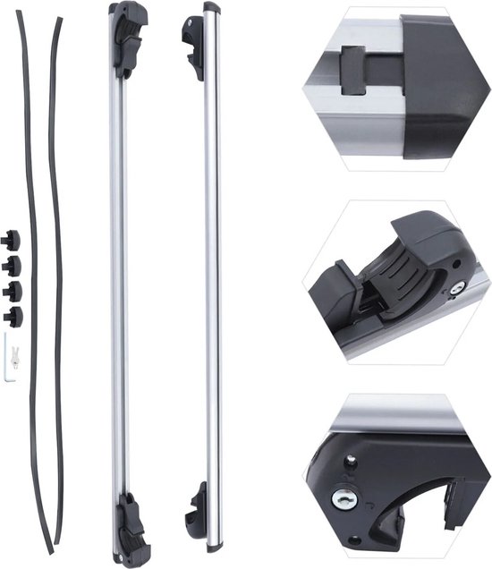 Dakdragers Universeel - Dakrek - 125cm - Extra Stevig - Zilver | bol