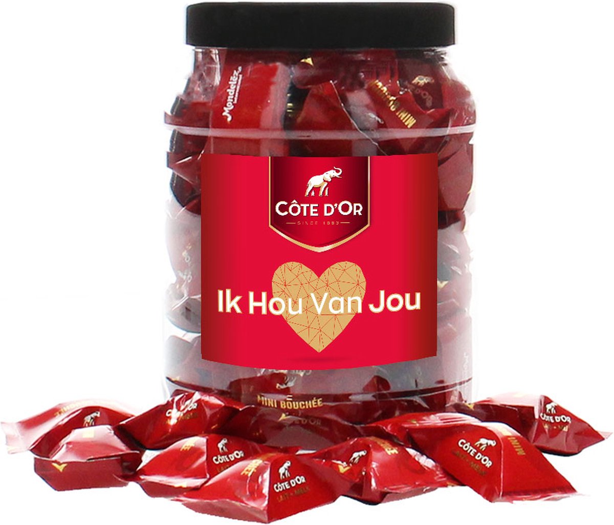 Cote d'Or Mini Bouchée chocolade "Ik Hou Van Jou" - Valentijnscadeau ...