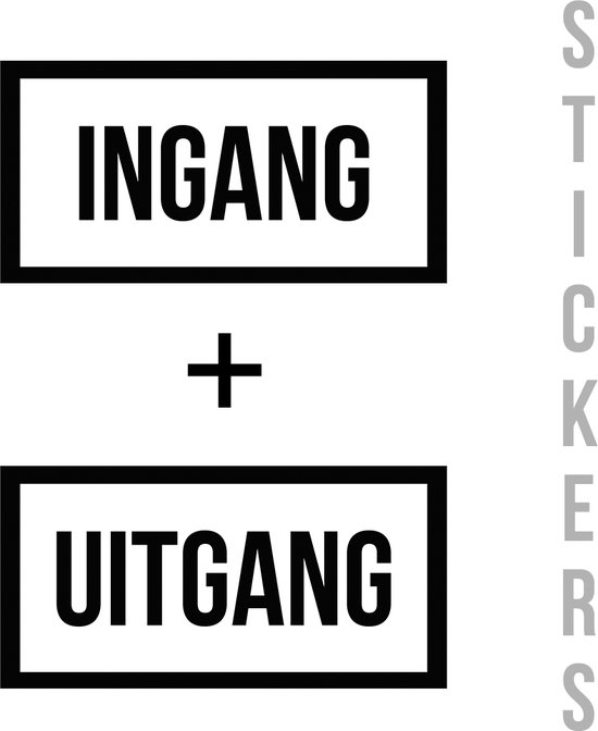 Stickers/ deurstickers | "Ingang" + "Uitgang" | 20 x 10 cm | Inkom ...
