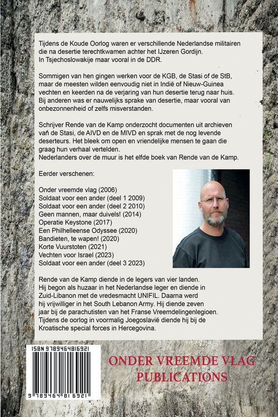 Nederlanders over de muur, Rende van de Kamp | 9789464816921 | Boeken | bol
