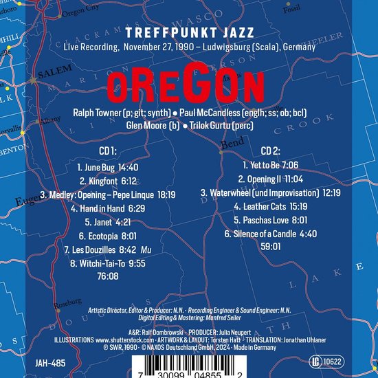 Oregon - Treffpunkt Jazz, Ludwigsburg 1990 (2 CD), Oregon | Muziek | bol
