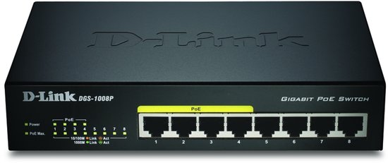 D-Link DGS-1008P/E netwerk-switch | bol
