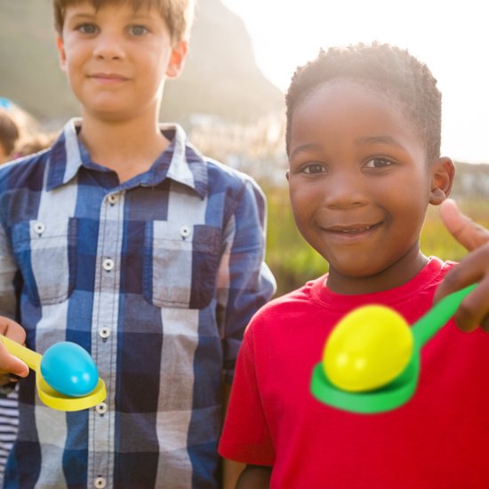Relaxdays buitenspelletjes kinderen - zaklopen - eierlopen ...