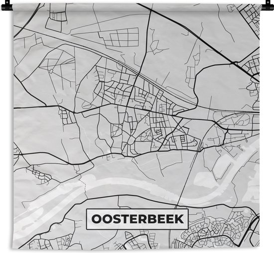 Wandkleed - Wanddoek - Plattegrond - Oosterbeek - Kaart - Stadskaart ...