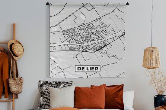 Wandkleed - Wanddoek - Plattegrond - De Lier - Kaart - Stadskaart ...