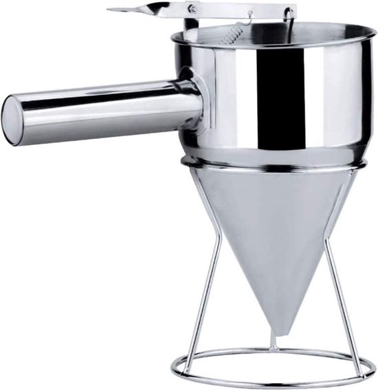 Kolftrechter, roestvrijstalen deegportioneerder, batter trechter met ...