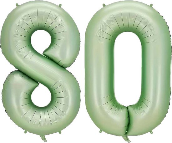 Cijfer Ballonnen Ballon Cijfer 80 Verjaardag Versiering Feest Helium ...