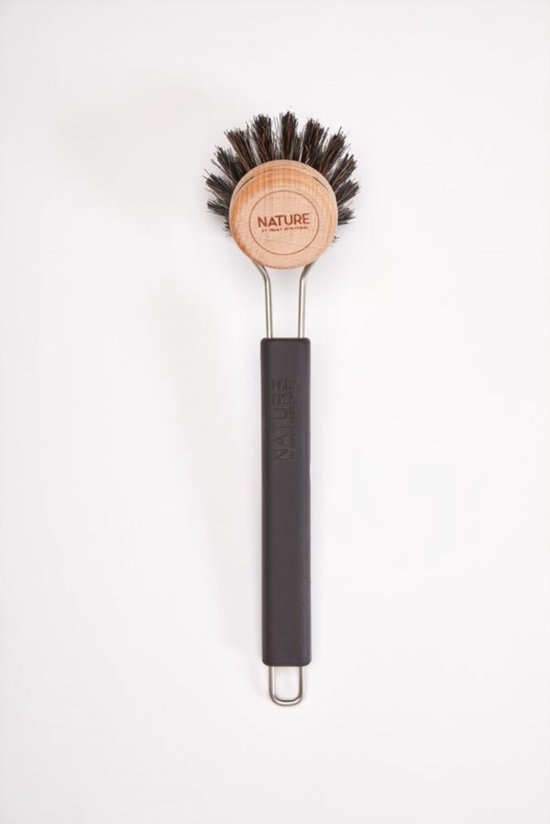 Smart Microfiber System Afwasborstel Nature Zwart - RVS/Siliconen steel ...