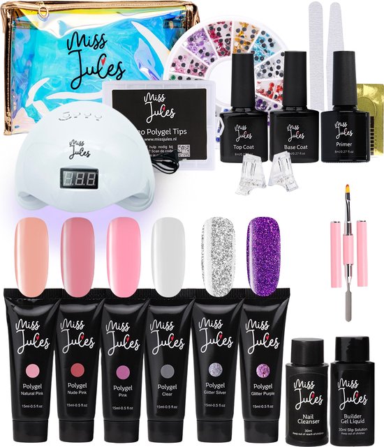 Miss Jules® Luxe Complete Polygel Kit - Polygel Nagels Starterspakket ...