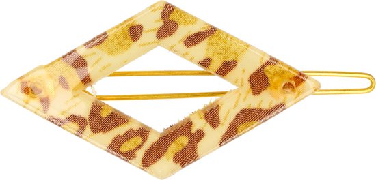 Haarsoires Haarspeld haarclip - Ruit panter 6cm - Beige bruin - Hair ...