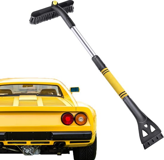 IJskrabber voor de auto, met bezem, 3-in-1 ijskrabber voor de auto met ...