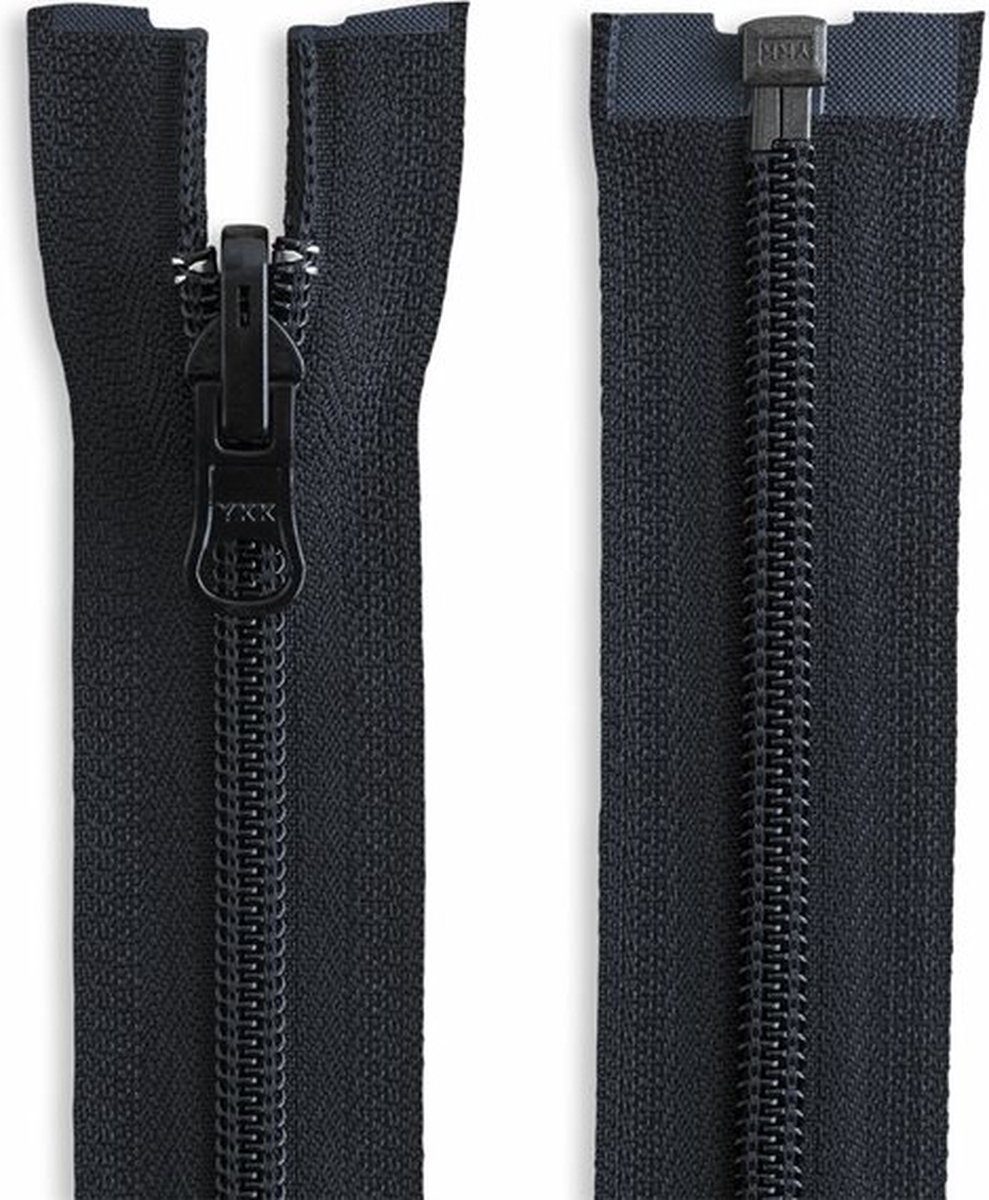Spiraalrits 100cm zwart met omkeerbare schuiver - rits omkeerbaar fijn stevig - YKK | bol