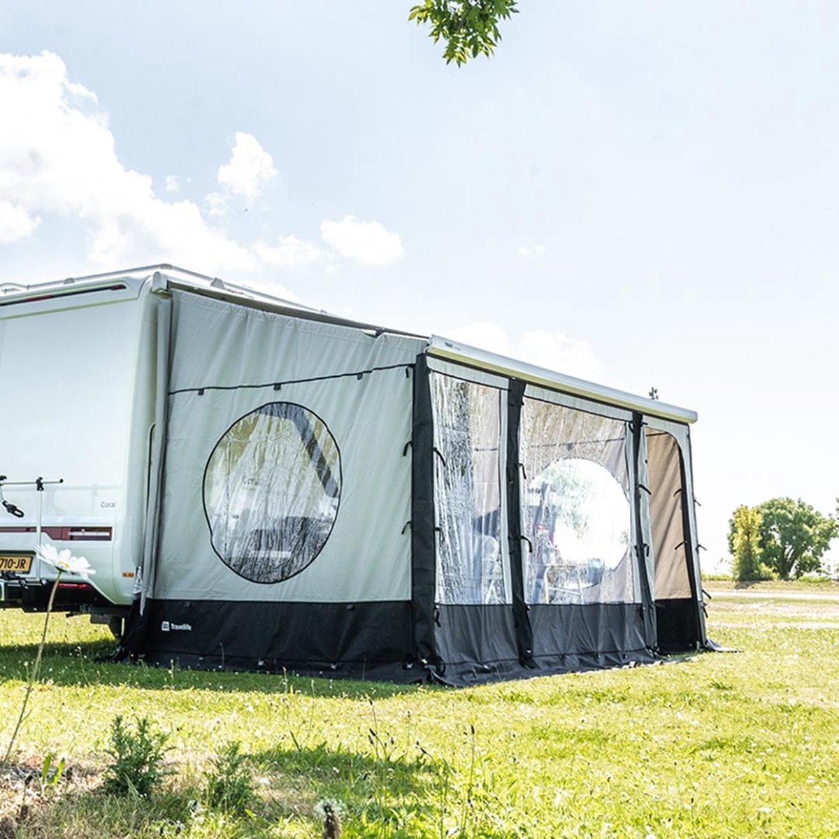 Travellife Scala Voorwand Universeel 1,50m - voor o.a. Thule, Fiamma en Dometic luifels | bol