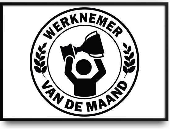 Werknemer van de maand Fotolijst met glas 50 x 70 cm - kantoor ...