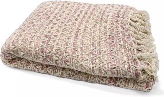 Sizo Handmade Plaid Mumbai 130 x 170 cm - Pink | bol