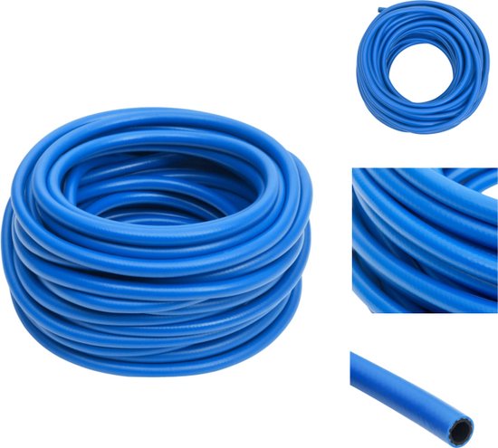 vidaXL Luchtslang PVC - 2m - 9mm x 14mm - Blauw - Aanvoerslang | bol