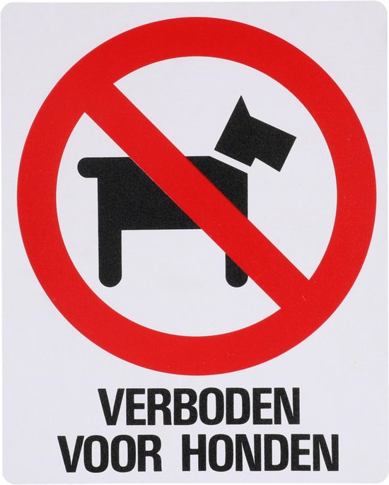 Aanduidingsbord Z154 Verboden Voor Honden | bol