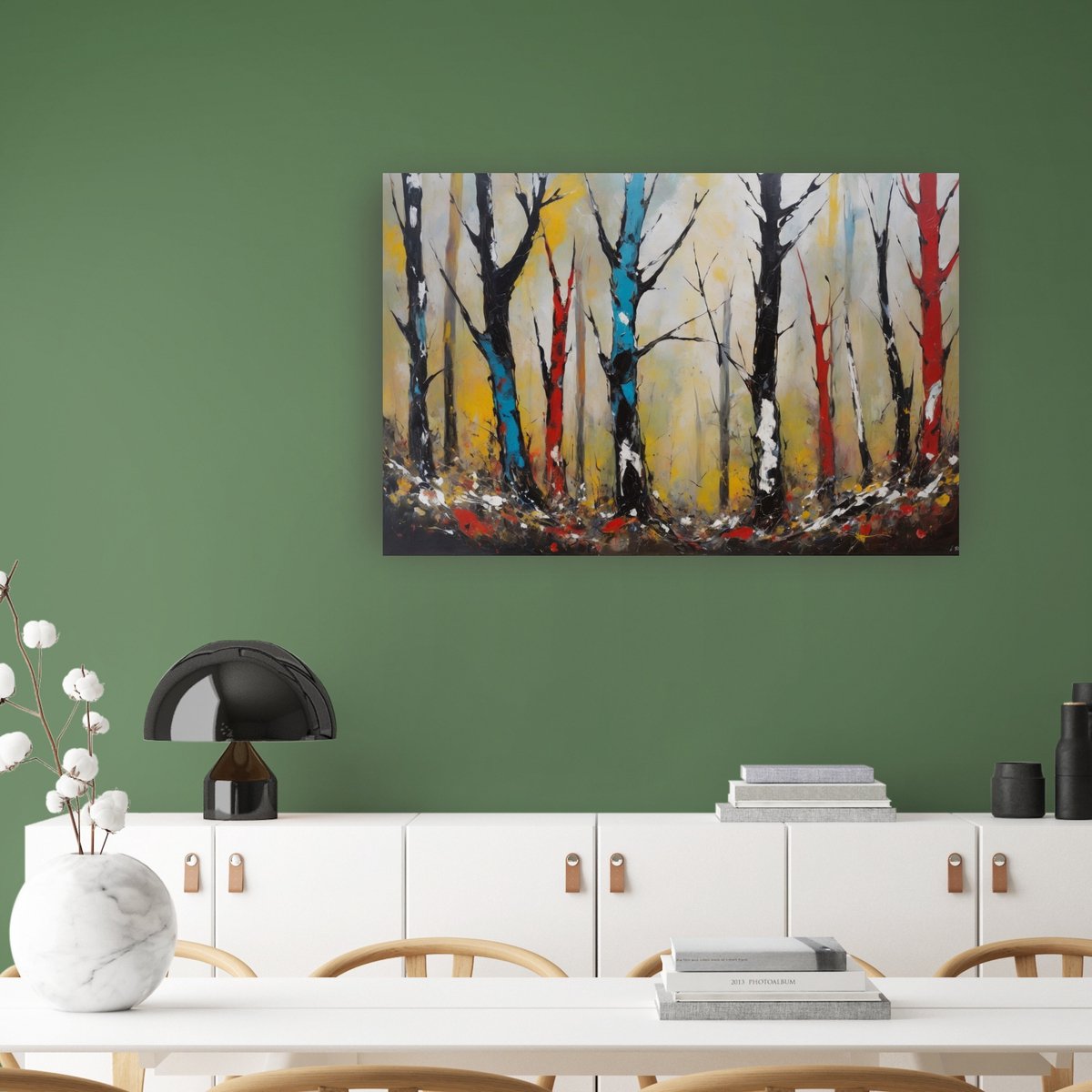 Bos Jackson Pollock stijl poster - Bos poster - Poster Pollock ...