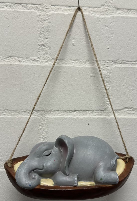 Polyresin hangend slapend dier "olifant" - meerkleurig - hoogte ...