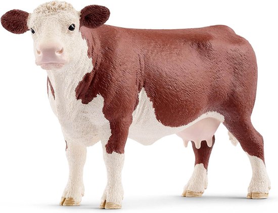 SLH13867 Schleich Farm World - Hereford Koe, Figuur voor Kinderen 3+ | bol