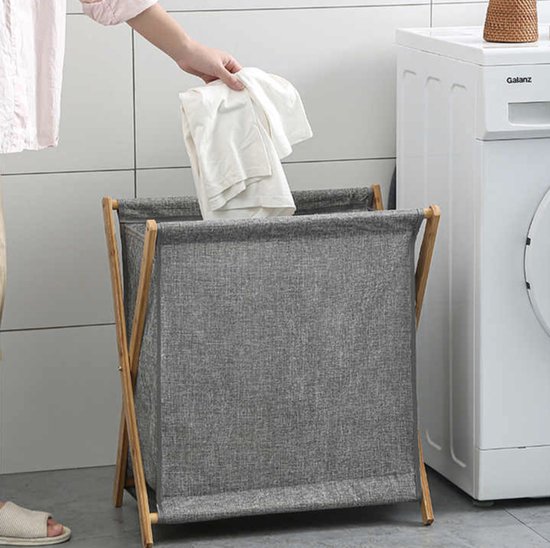 CB-Goods Wasmand met Deksel - Groot formaat - Stoffen wasmand ...