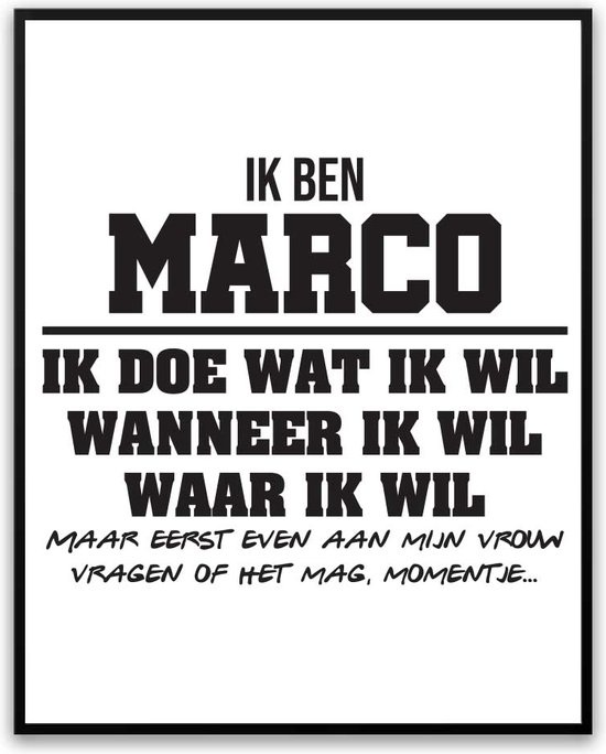 Marco - Partner toestemming vragen Fotolijst met glas 40 x 50 cm ...