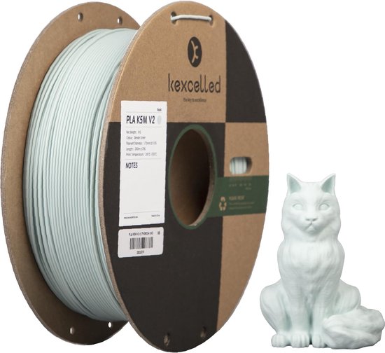 Kexcelled PLA Mat Pastel Groen/Matte Pastel Green 1kg 3D Printer ...