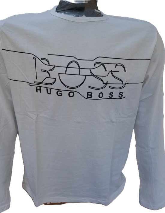 Hugo Boss | Long sleeve logo | Wit | M | bol
