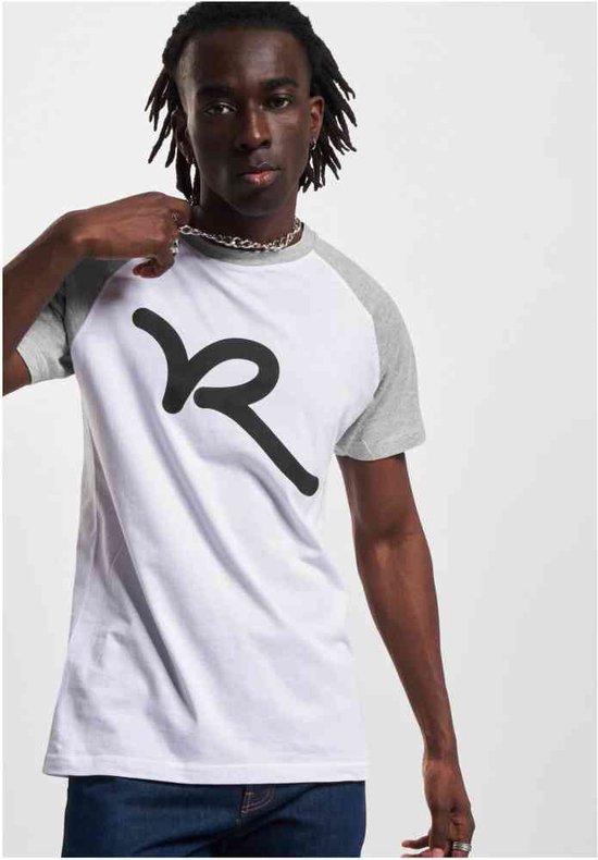 Rocawear - Logo Heren T-shirt - XXL - Wit/Grijs | bol