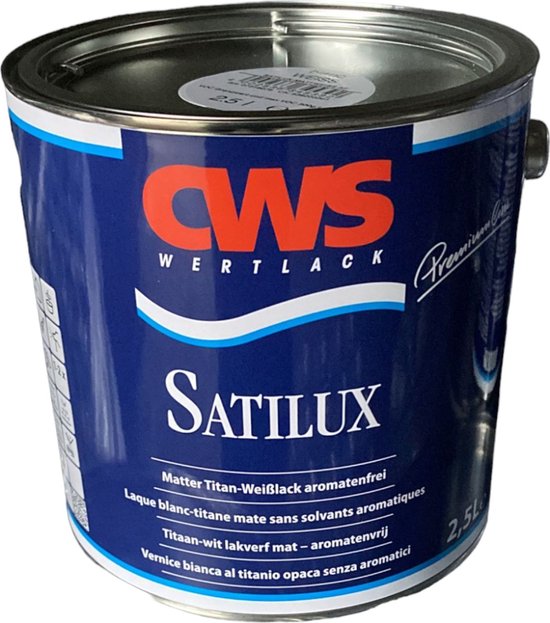 CWS Wertlack Satilux Matt | Matte Lakverf Buiten - 2,5 LTR - 100% wit ...