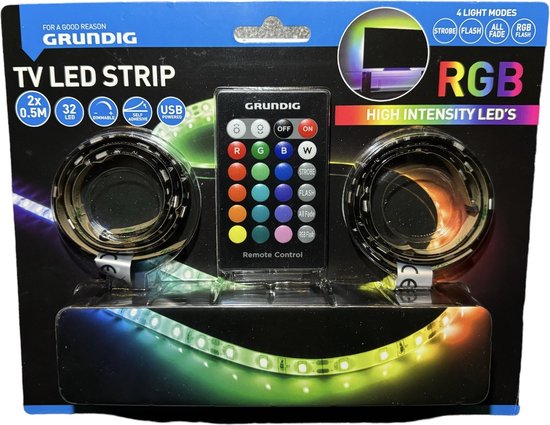 Grundig TV Led Strip - RGB - Multicolor Led Strip - Met ...