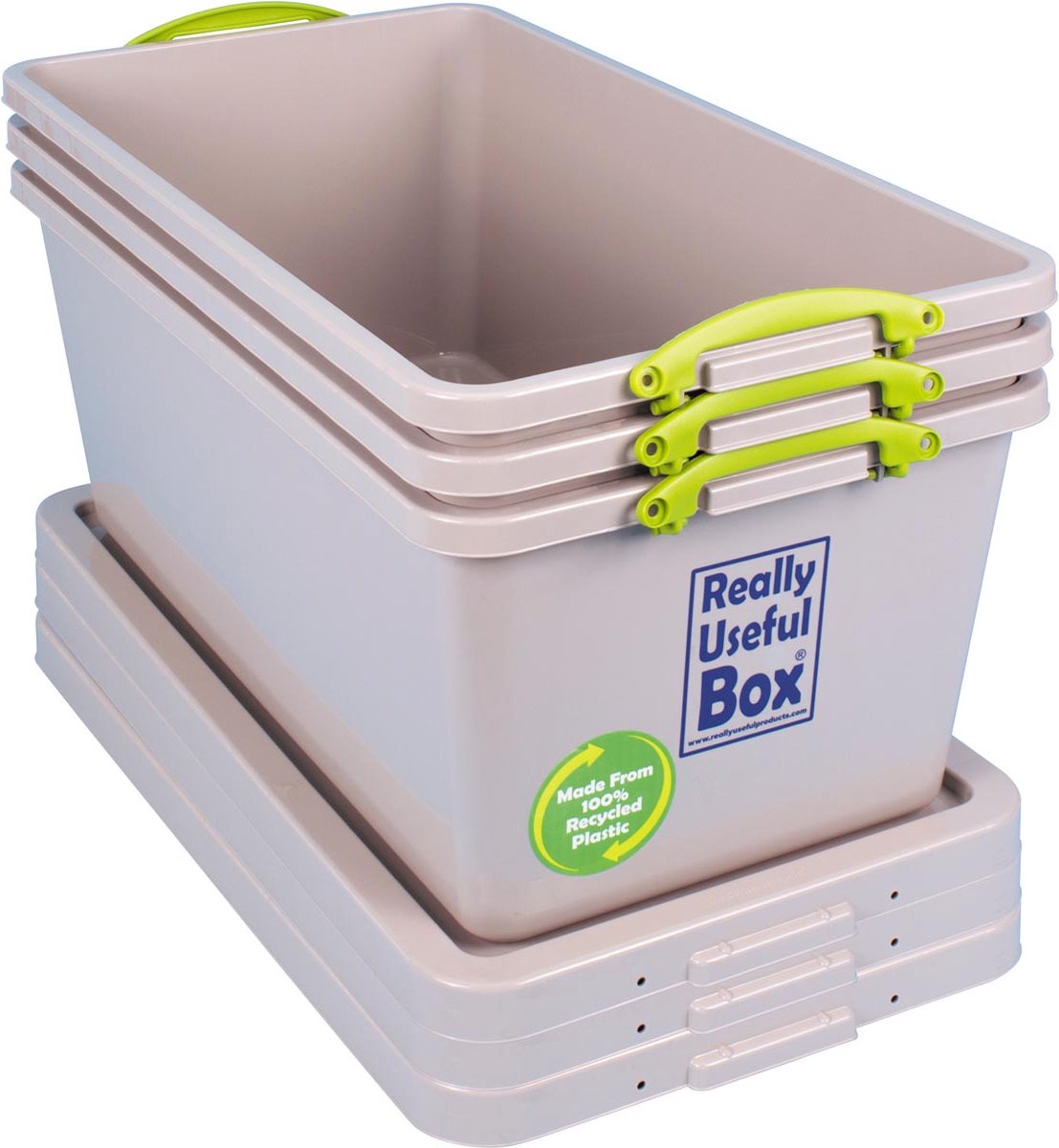 Really Useful Box Recycled opbergdoos 82 l, nestbaar, grijs | bol