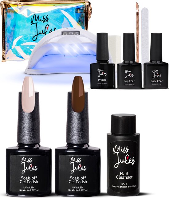 Miss Jules - Complete Gellak Starterspakket - Kleur Creme - Bruin ...