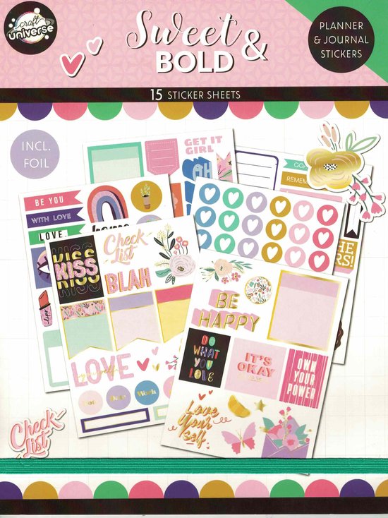 Stickerboek - Sweet & Bold - Planner & Journal Stickers ...