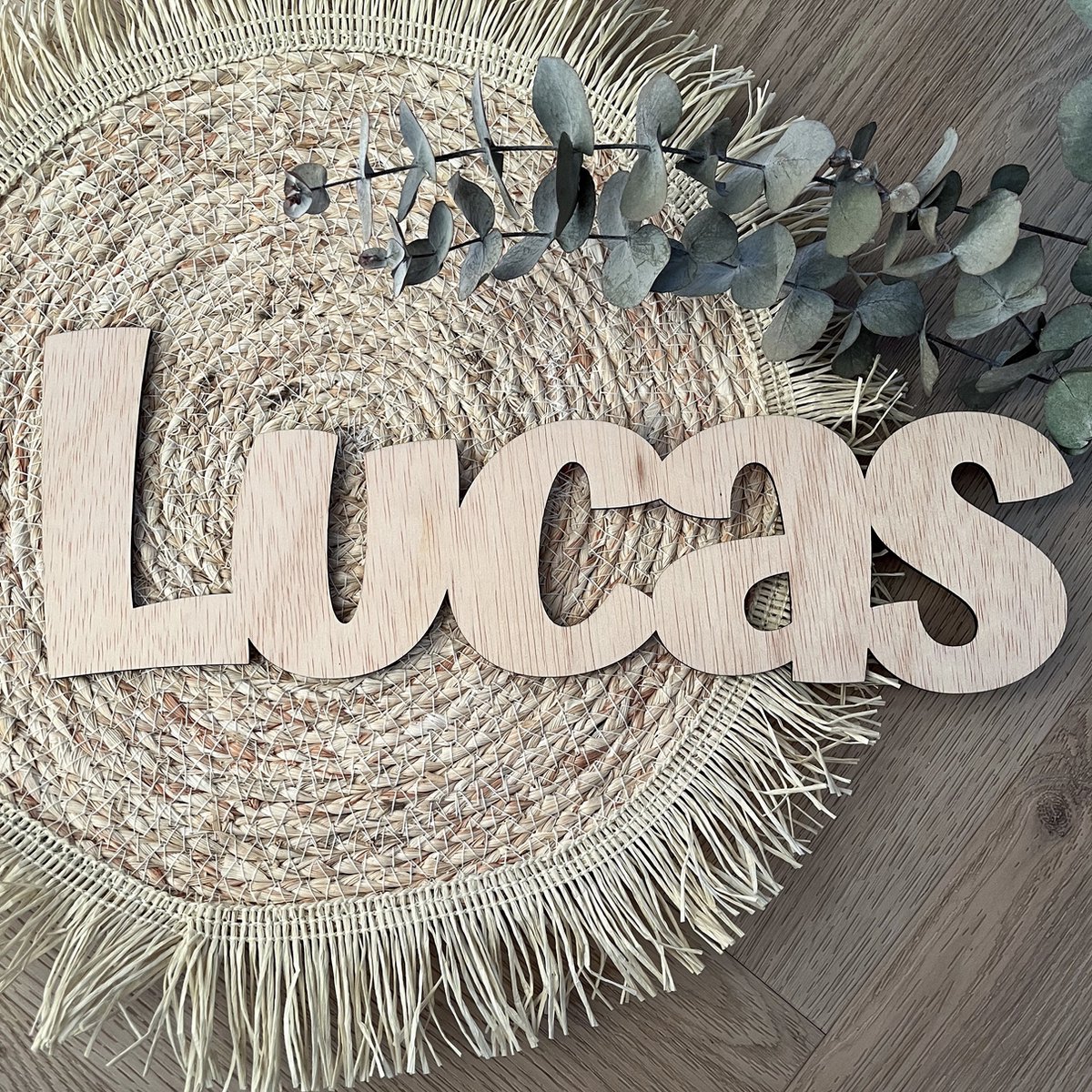 Houten naam stoere letters | bol