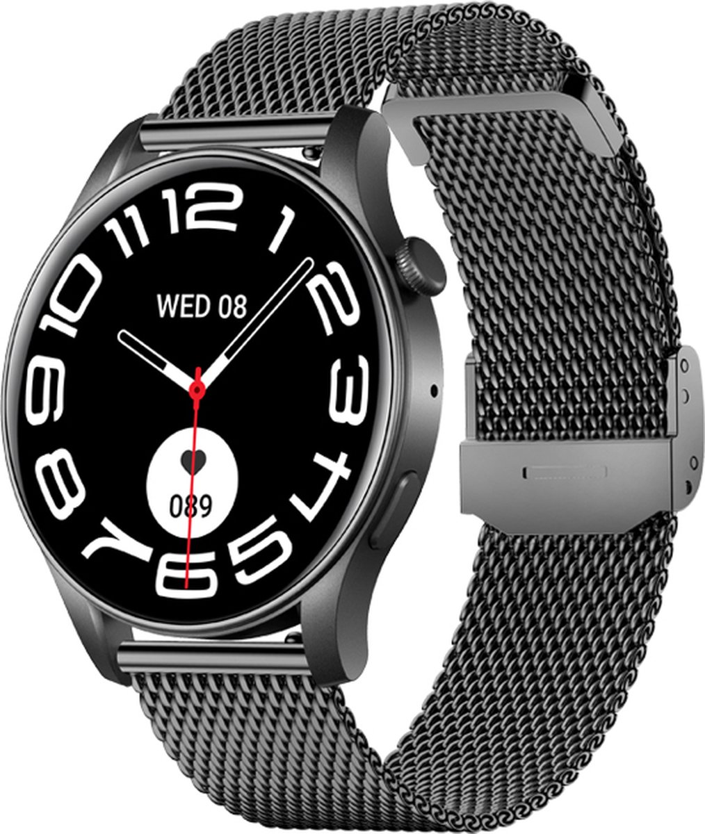 Kiraal Shine - Smartwatch - Elegantie en Functionaliteit - RVS Band ...