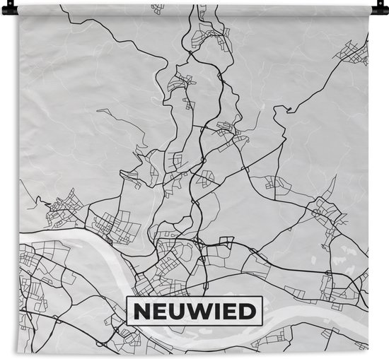 Wandkleed - Wanddoek - Neuwied - Kaart - Stadskaart - Plattegrond ...